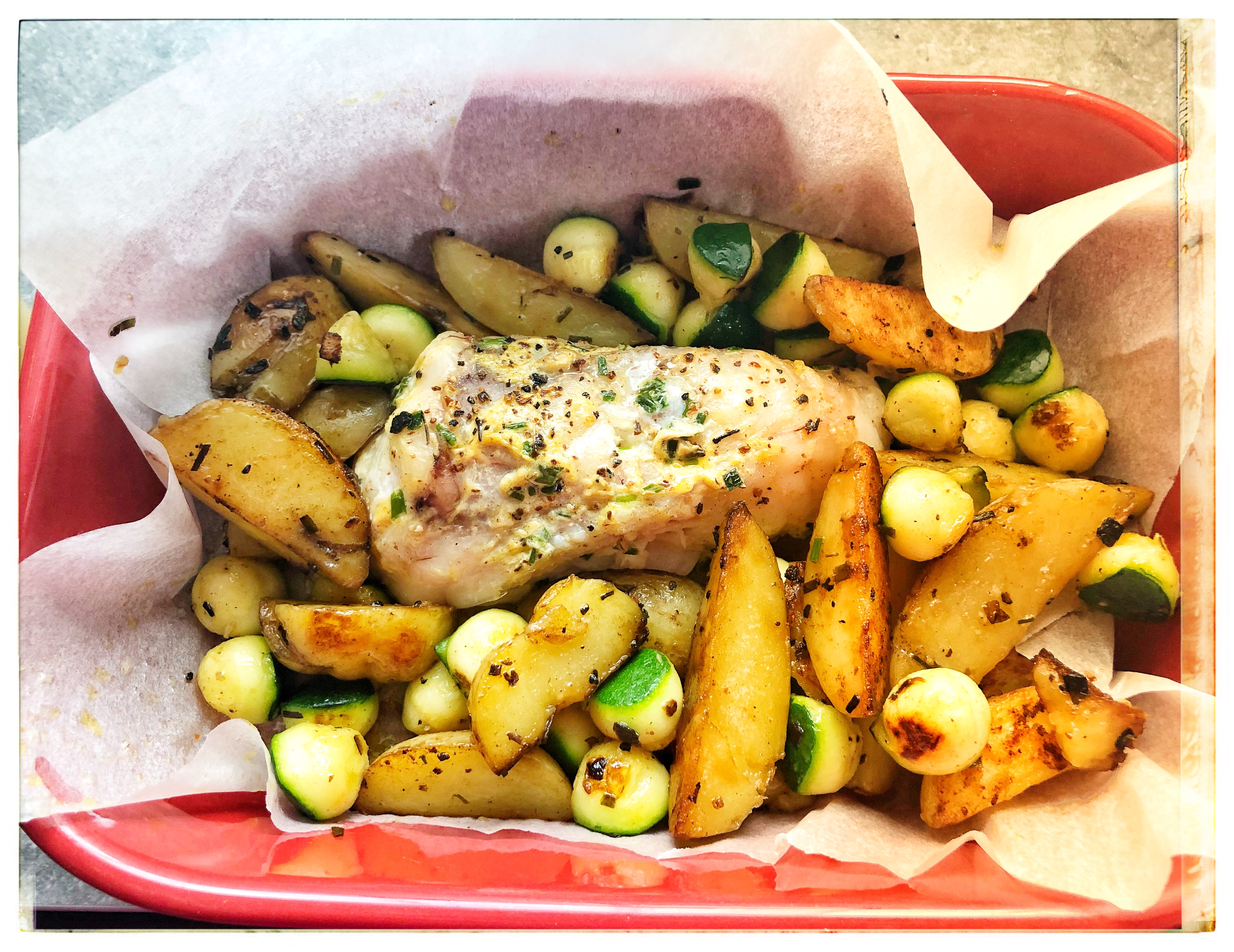 Filet de lotte cuisson basse température, pommes de terre nouvelles ...